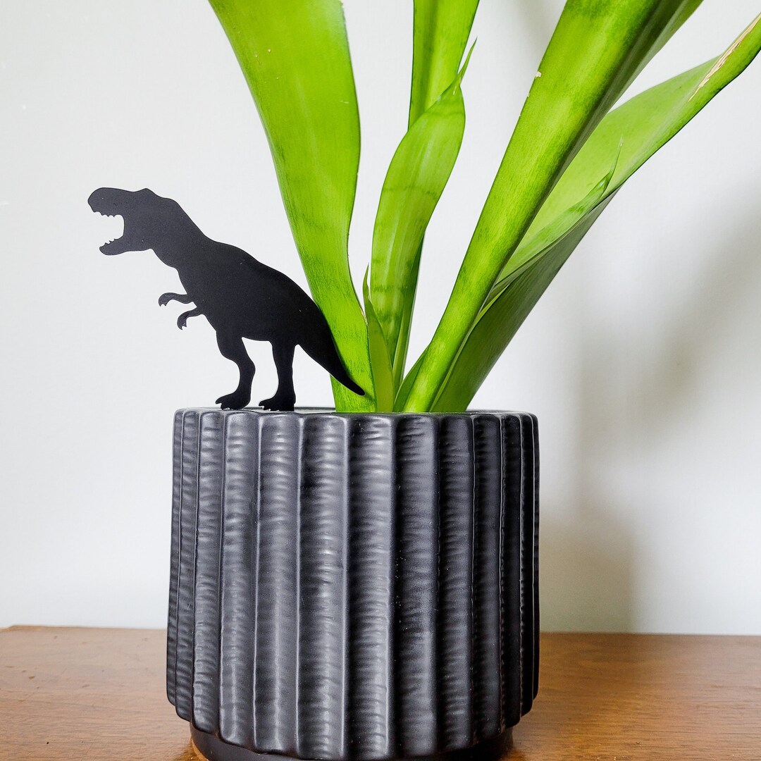 T-rex Dinosaur Plant Stake (2 Sizes) - Plant Accessories - Indoor Plant ...
