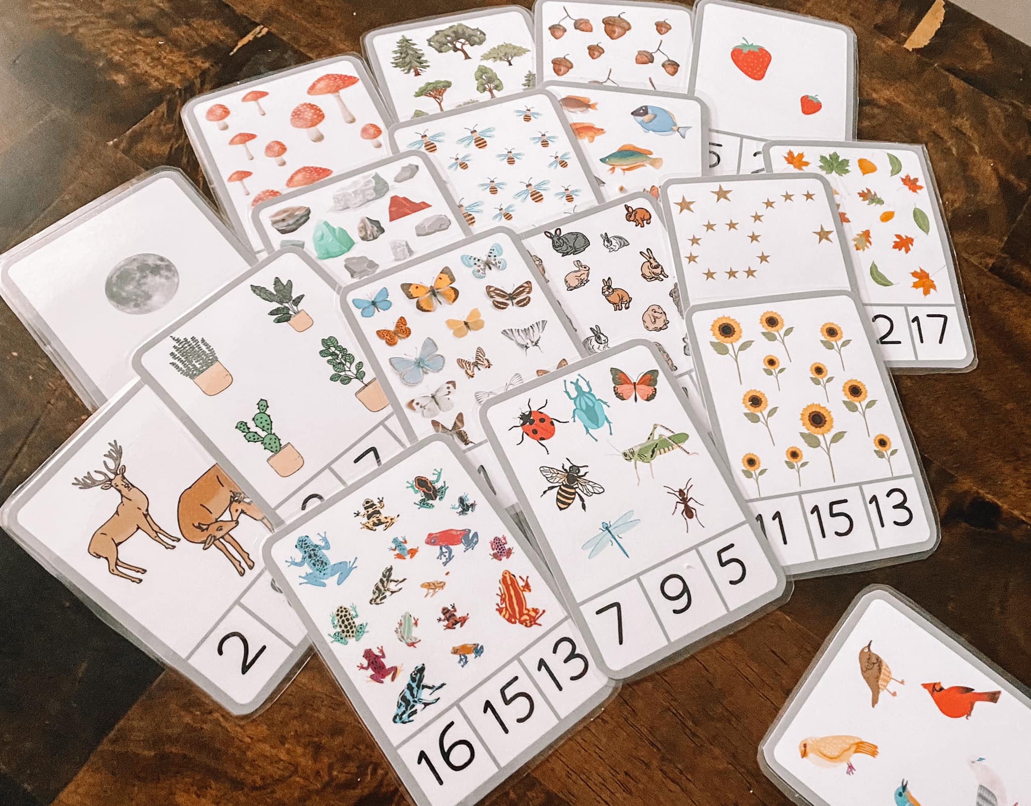 Clothespin Number Game Cards - Etsy