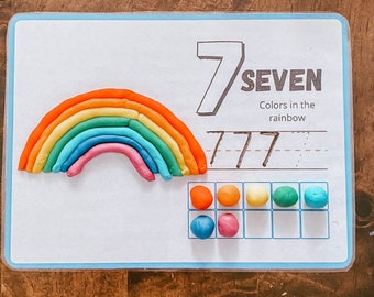 Playdoh Number Mats - Play Dough Number Mats - Learn Numbers for ...