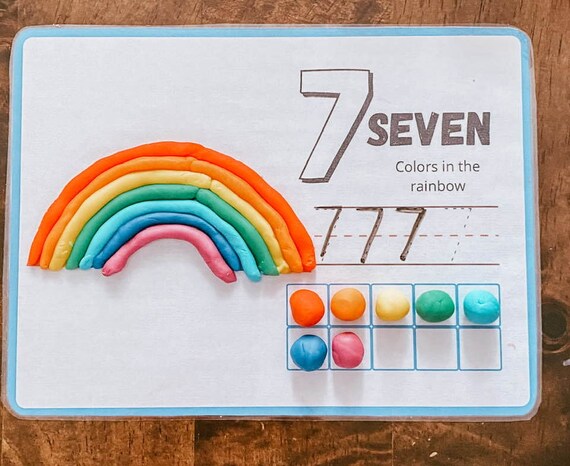 Number Playdoh Mats - Etsy