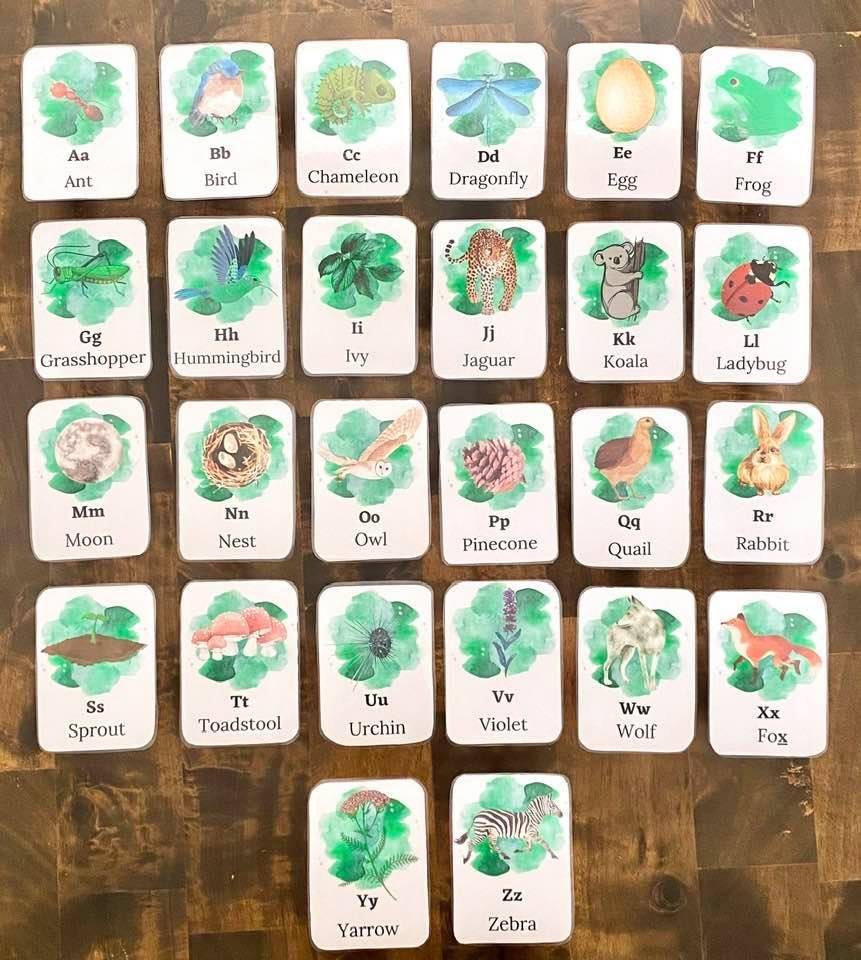 Nature ABC Flashcards - Etsy