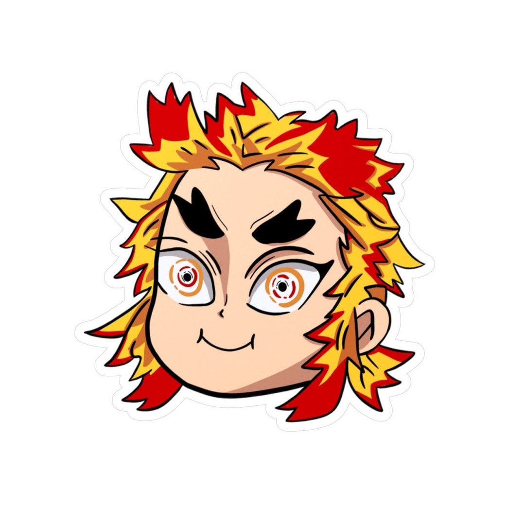 Rengoku Vinyl Sticker - Etsy