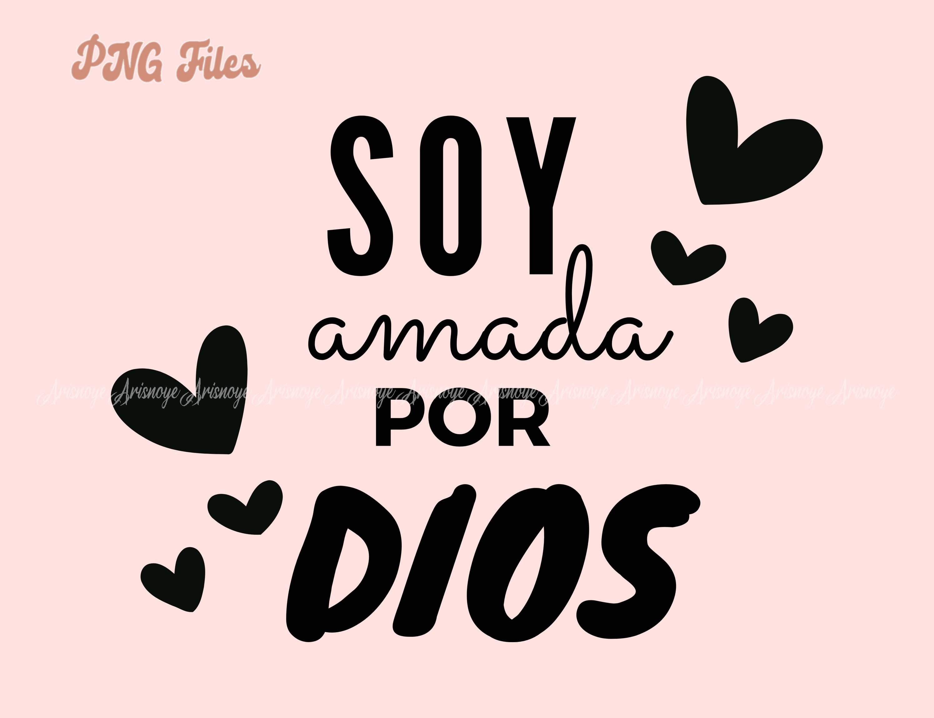 Soy amada por Dios png archivos/Frases Religiosas png/ Frases - Etsy México