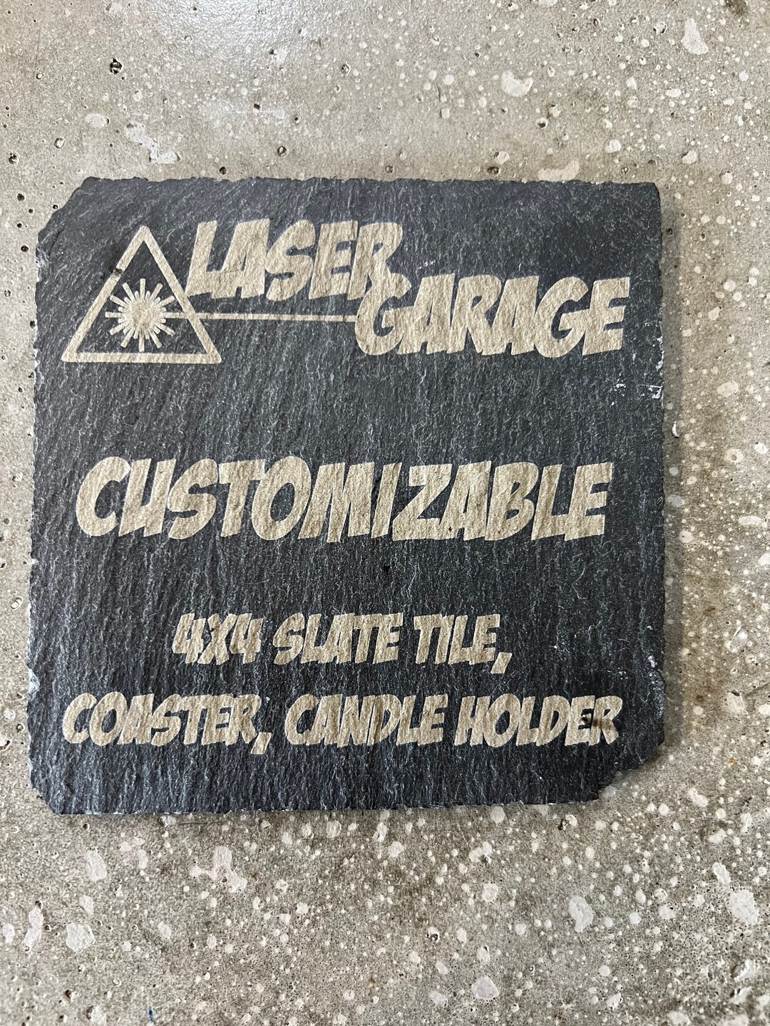 Custom 4"x4" Laser Engraved Slate Tile - Set of 4 - Etsy
