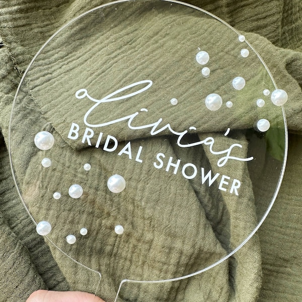 Pearl Cake Topper - Etsy