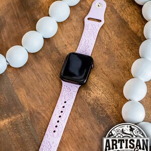 Laser Engraved Boho Mushroom Watch Band for Apple Watch Series 1-9 ...