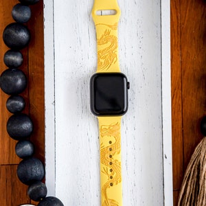 Chinese Dragon Apple Watch Band Engraved Silicone Strap for All Series ...