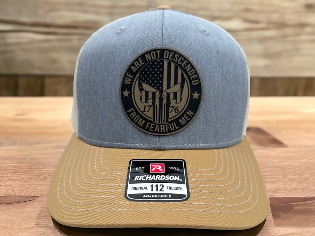 We the People Leather Patch Trucker Hat - Richardson 112 or Flexfit - Etsy