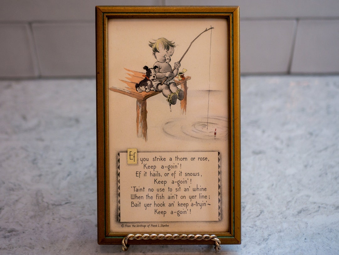 Antique RARE Witty and Encouraging Motto by the Buzza Company - Etsy