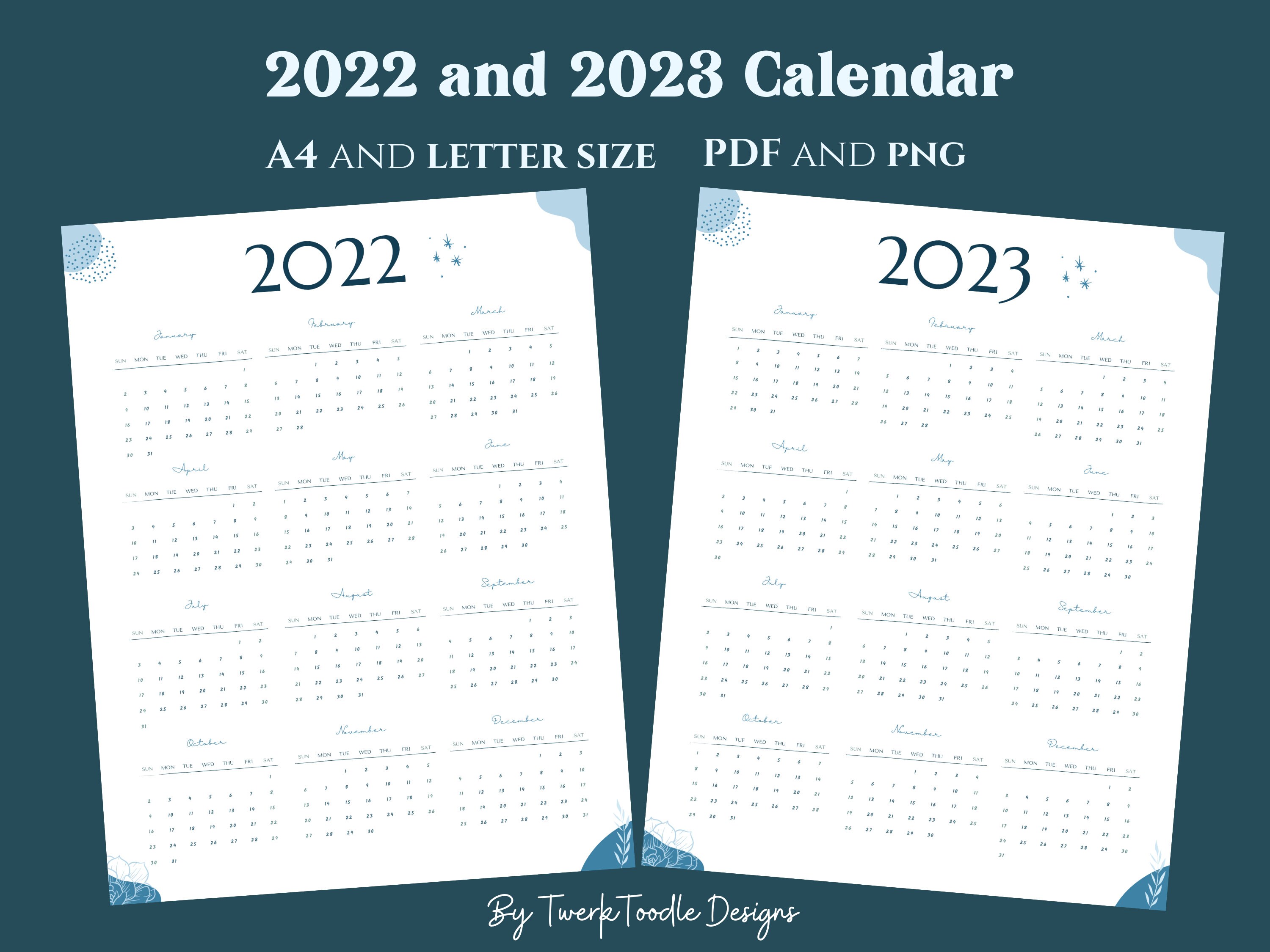 Printable Aesthetic Greenery Wall Calendar One Page Calendar Office ...