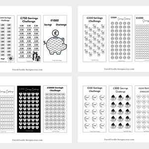 Savings Challenge Tracker Bundle PRINTABLE | Personal Finance (PDF ...