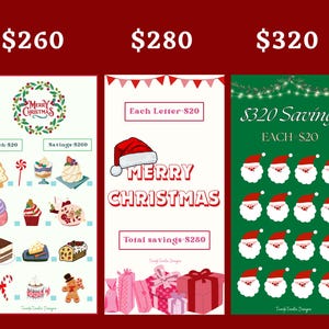 12 CHRISTMAS Savings Challenge Bundle PRINTABLE,A6 Mini Christmas Money ...
