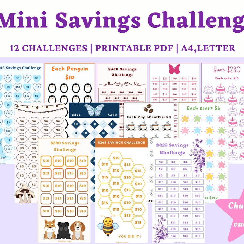 Savings Challenge Bundle - Etsy