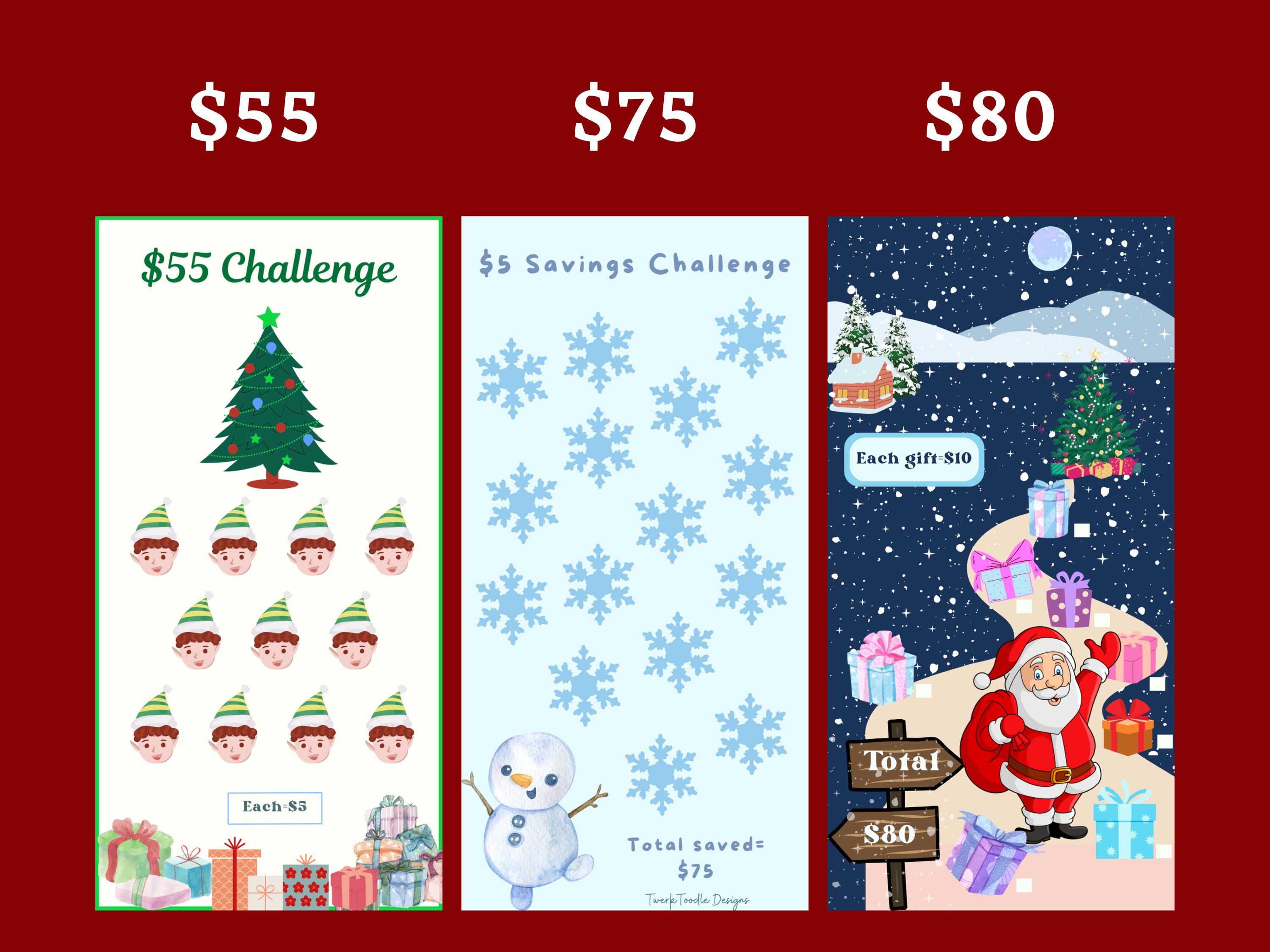 12 CHRISTMAS Savings Challenge Bundle PRINTABLE,A6 Mini Christmas Money ...