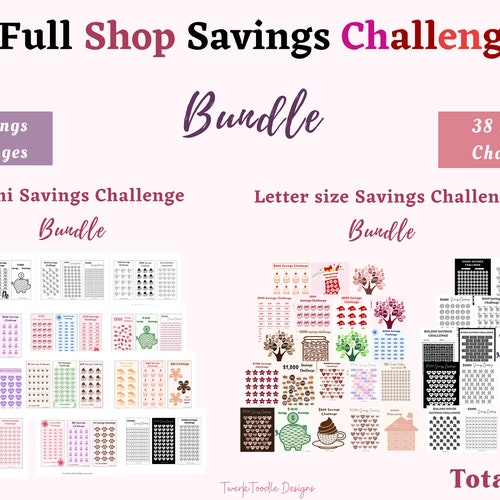 Savings Challenge Bundle PRINTABLE Mini Savings Bundle - Etsy