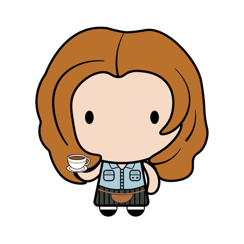 Chibi Friends Digital Cartoons Monica Ross Chandler Joey Rachel Phoebe ...