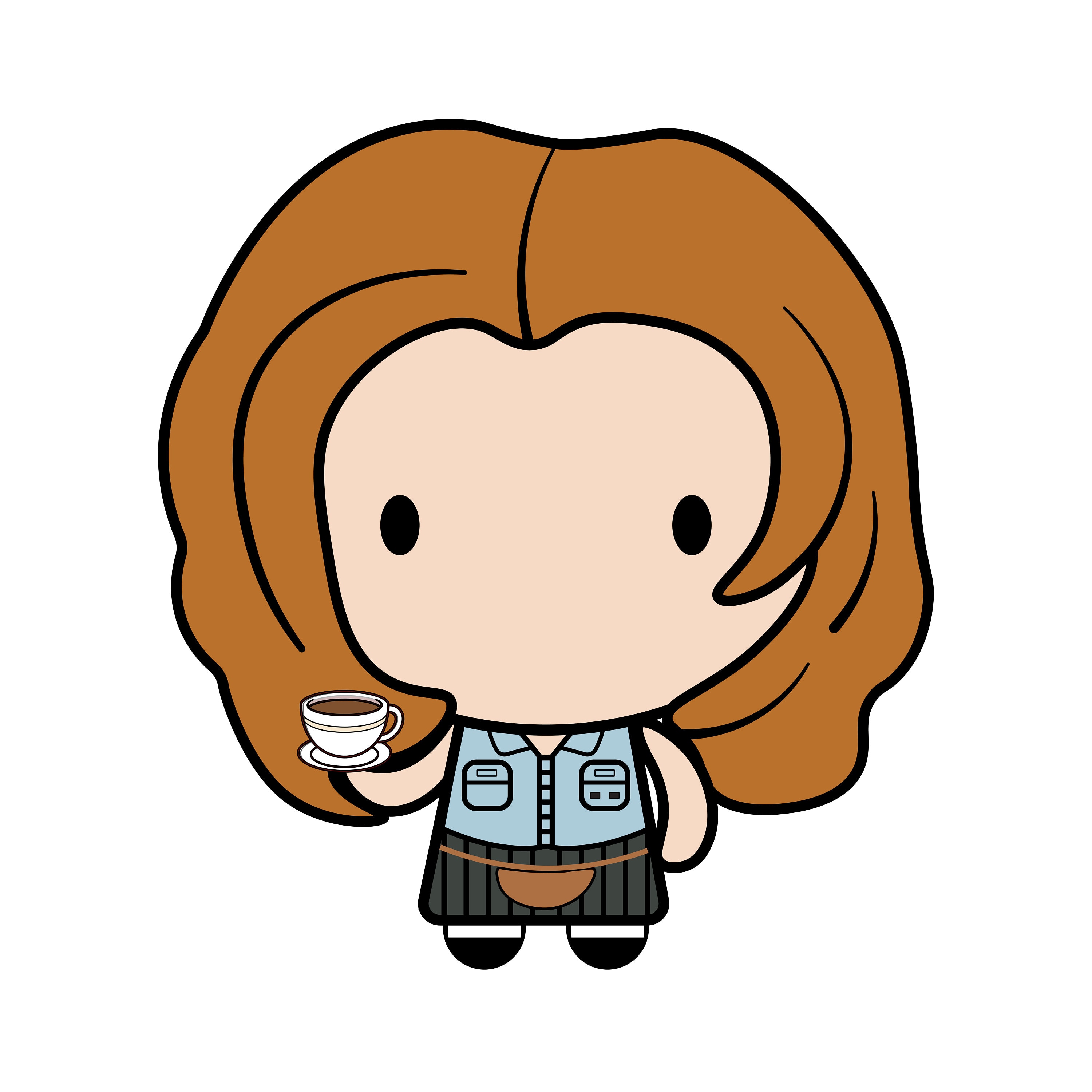 Chibi Friends Digital Cartoons Monica Ross Chandler Joey - Etsy UK