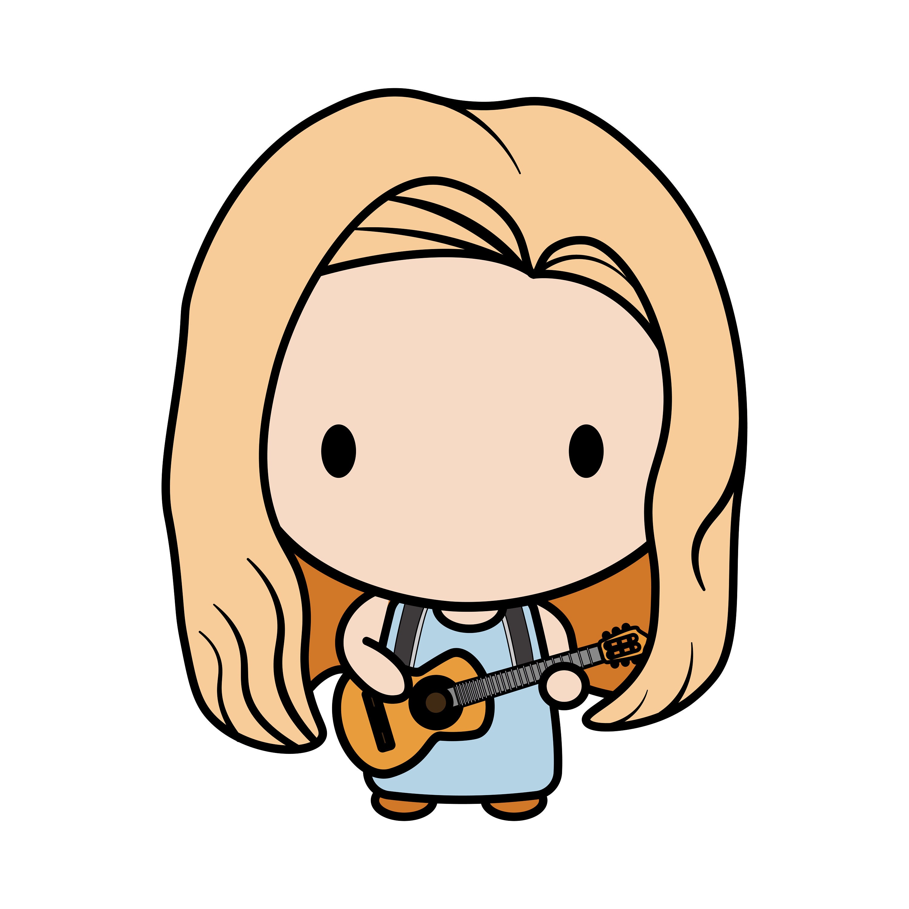 Chibi Friends Digital Cartoons Monica Ross Chandler Joey Rachel Phoebe ...