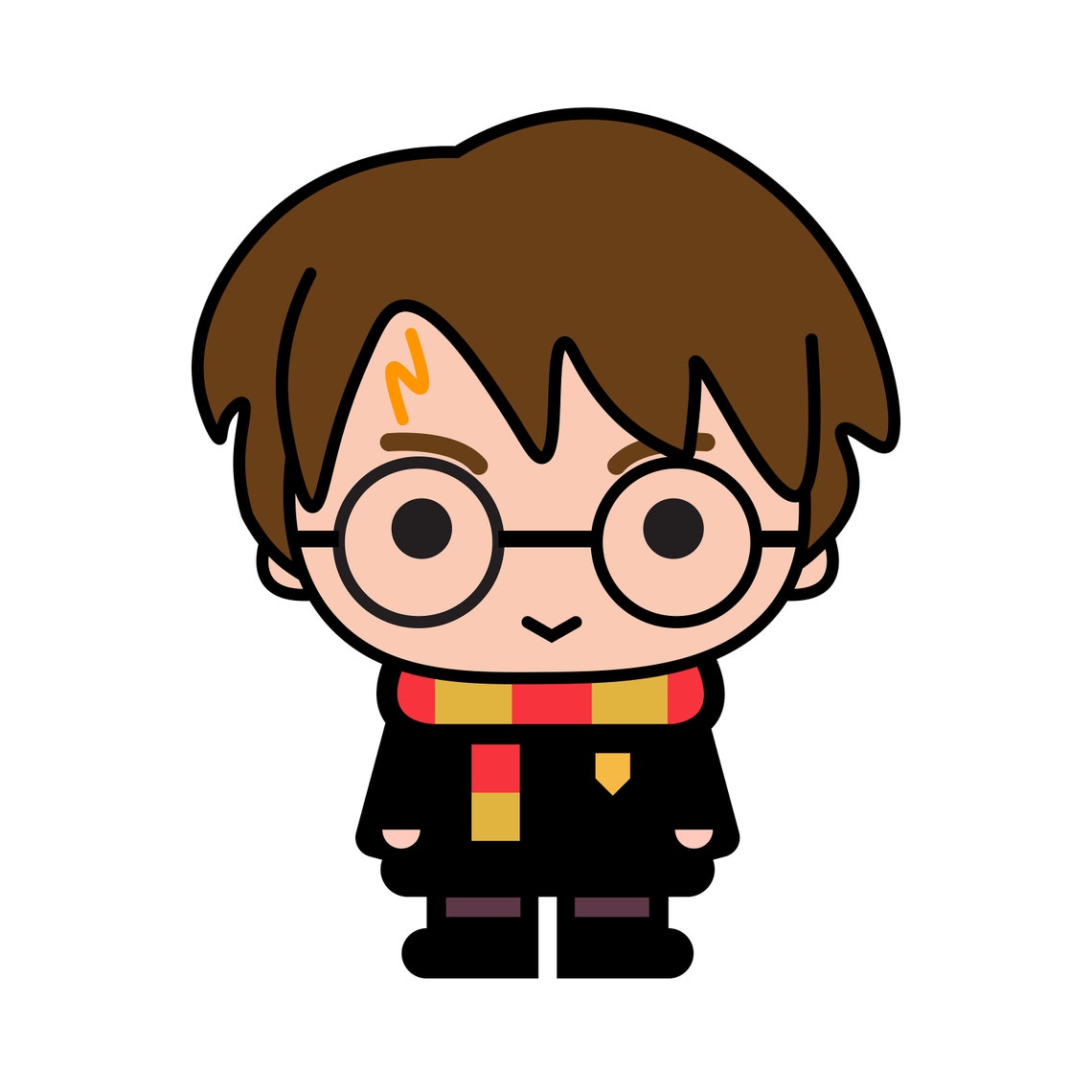 Harry Potter Digital Cartoons Hermione Granger Ron Weasley | Etsy