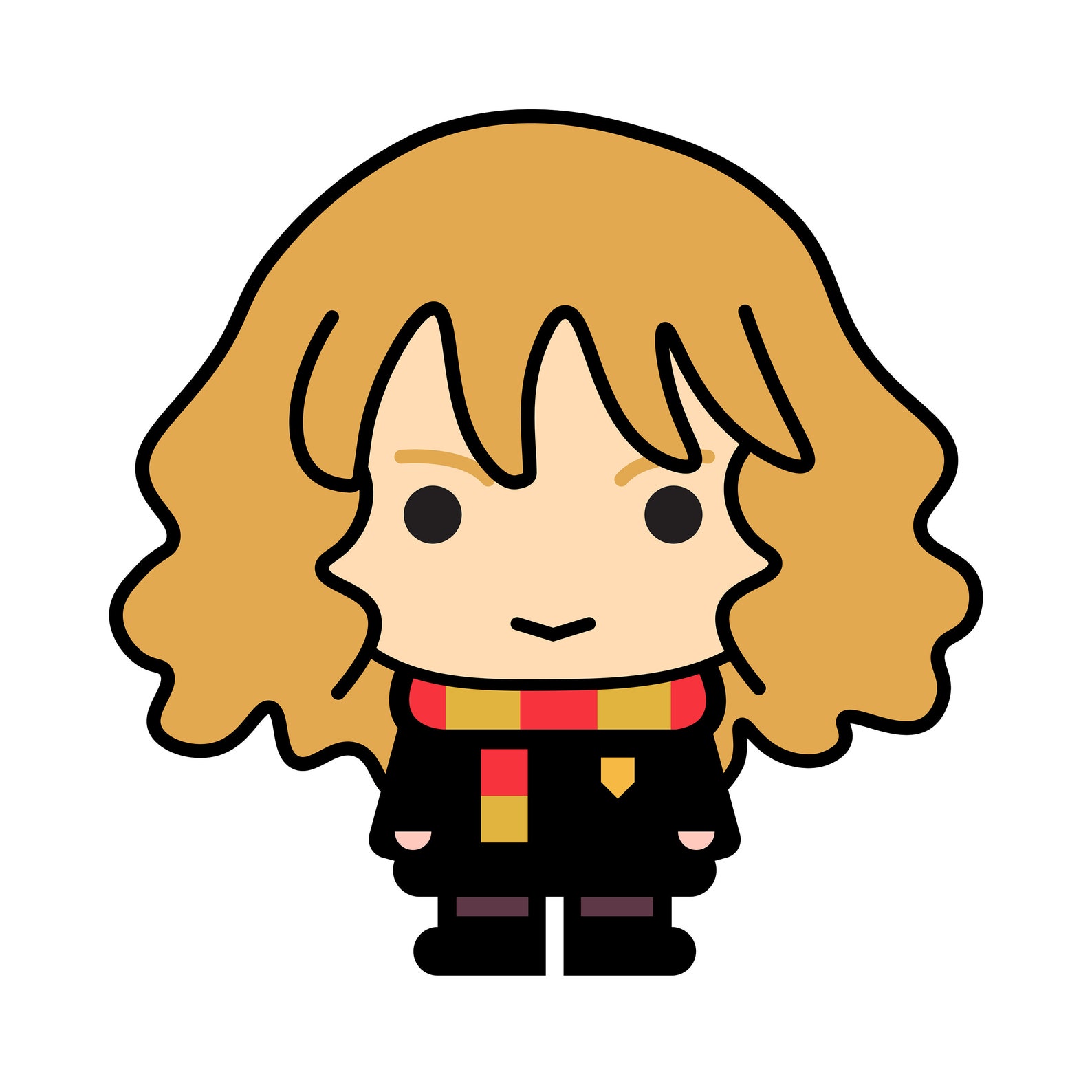 Harry Potter Digital Cartoons Hermione Granger Ron Weasley | Etsy