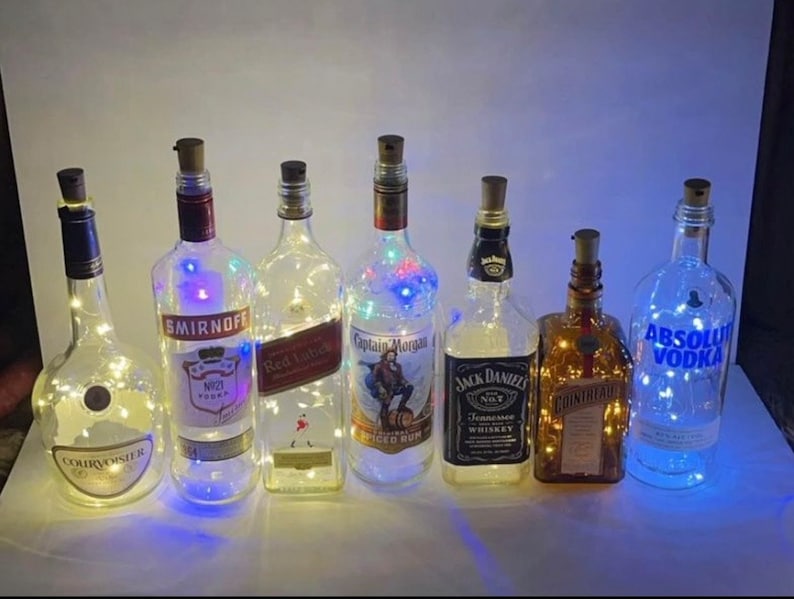 LED Liquor Bottle Lights - Whiskey -tequila - Vodka - Etsy