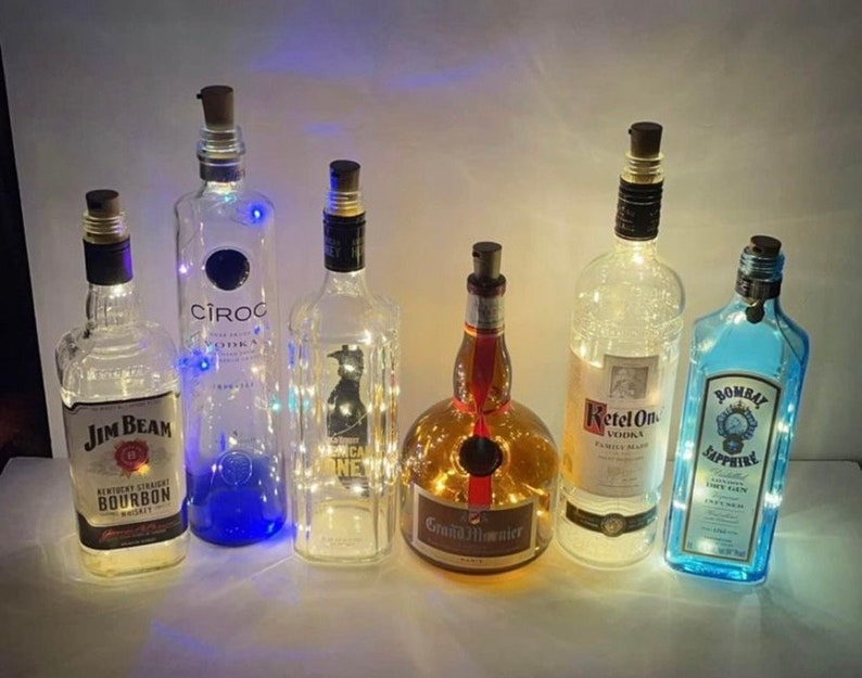 LED Liquor Bottle Lights Whiskey tequila Vodka - Etsy