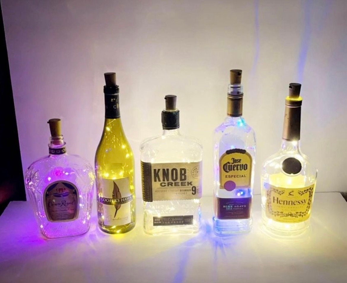 LED Liquor Bottle Lights Whiskey tequila Vodka - Etsy