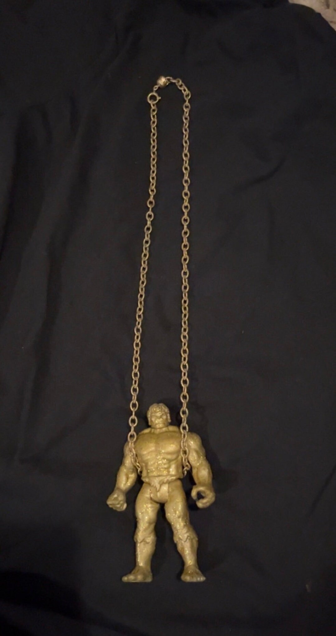 Hulk Necklace on 24 Chain Gold Color - Etsy