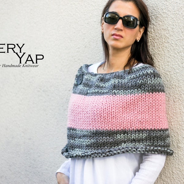 Hand Knit Poncho - Etsy