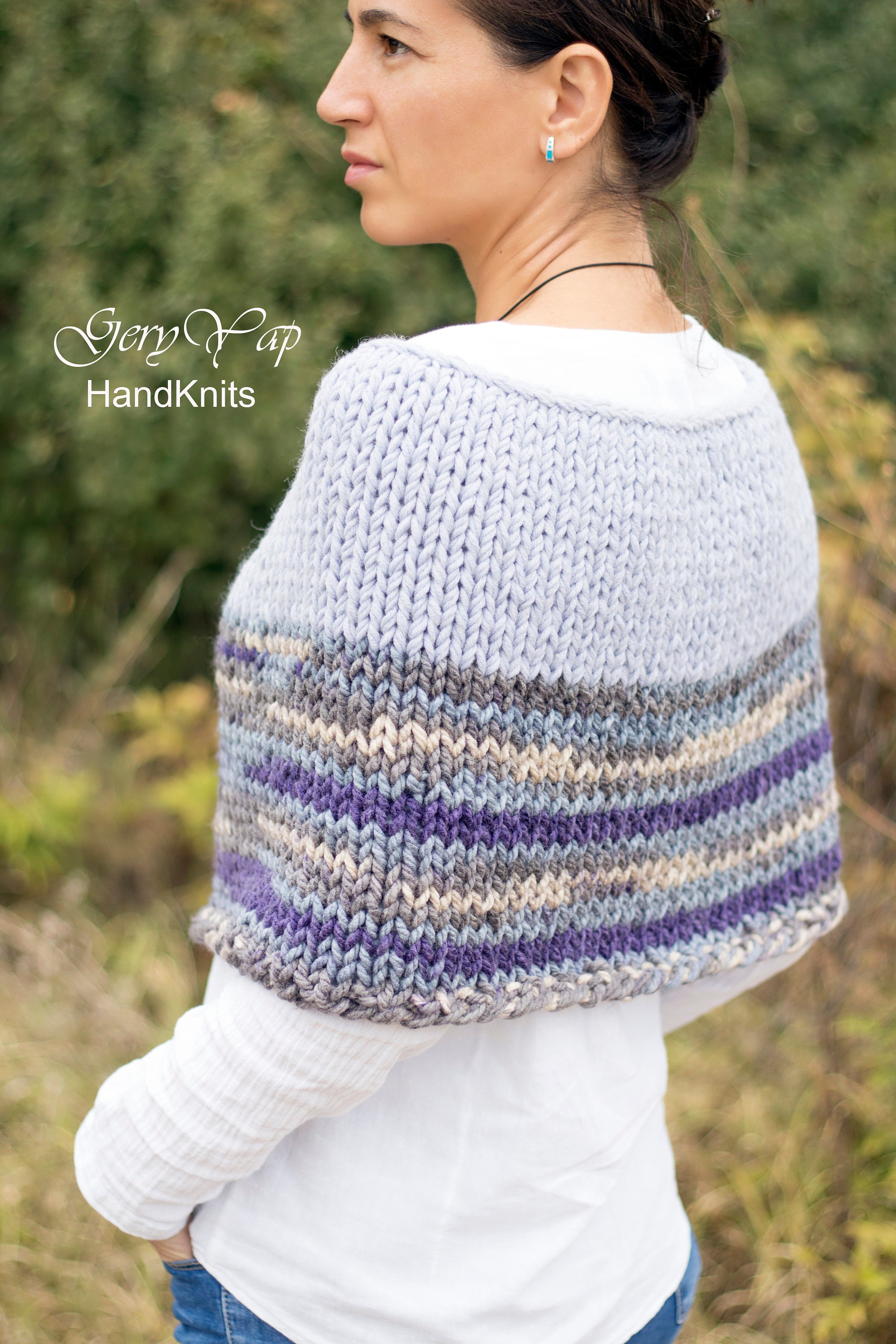 Wool Poncho Cape Pattern - Winter Poncho Pattern for Women - Easy to ...