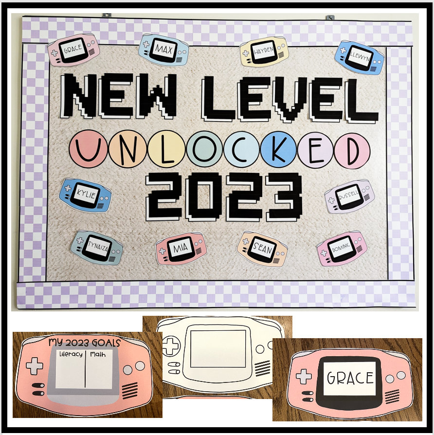 Video Game Bulletin Board Kit | New Year 2026 | A-Z Letters 0-9 Numbers ...