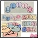 Printable Bubble "font" Solids | Bulletin Board A-Z Letters, 0-9 ...