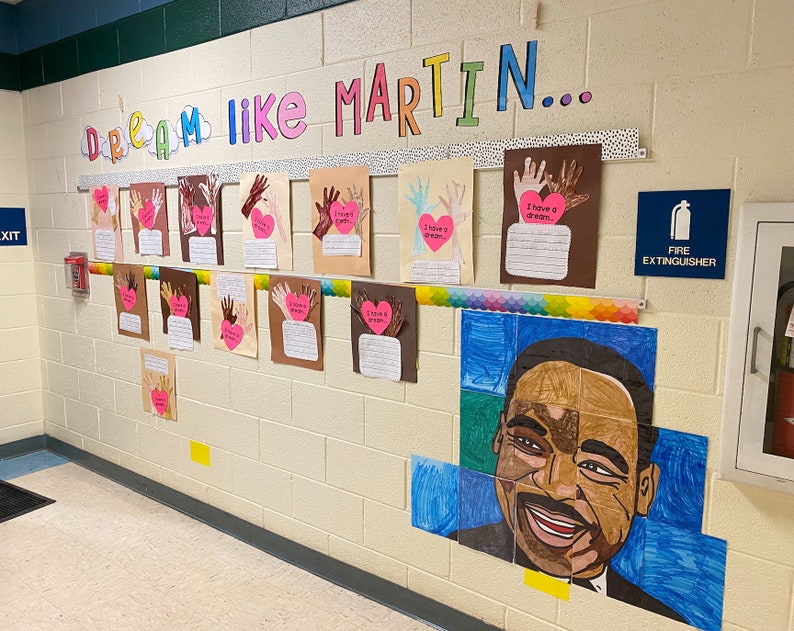 Martin Luther King Jr Bulletin Board Letters Dream Like Martin Wall ...