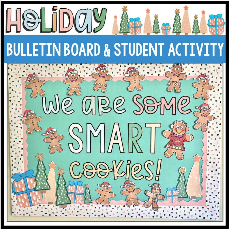 Holiday Bulletin Board Kit | Student Gingerbread Craftivity | We Are ...
