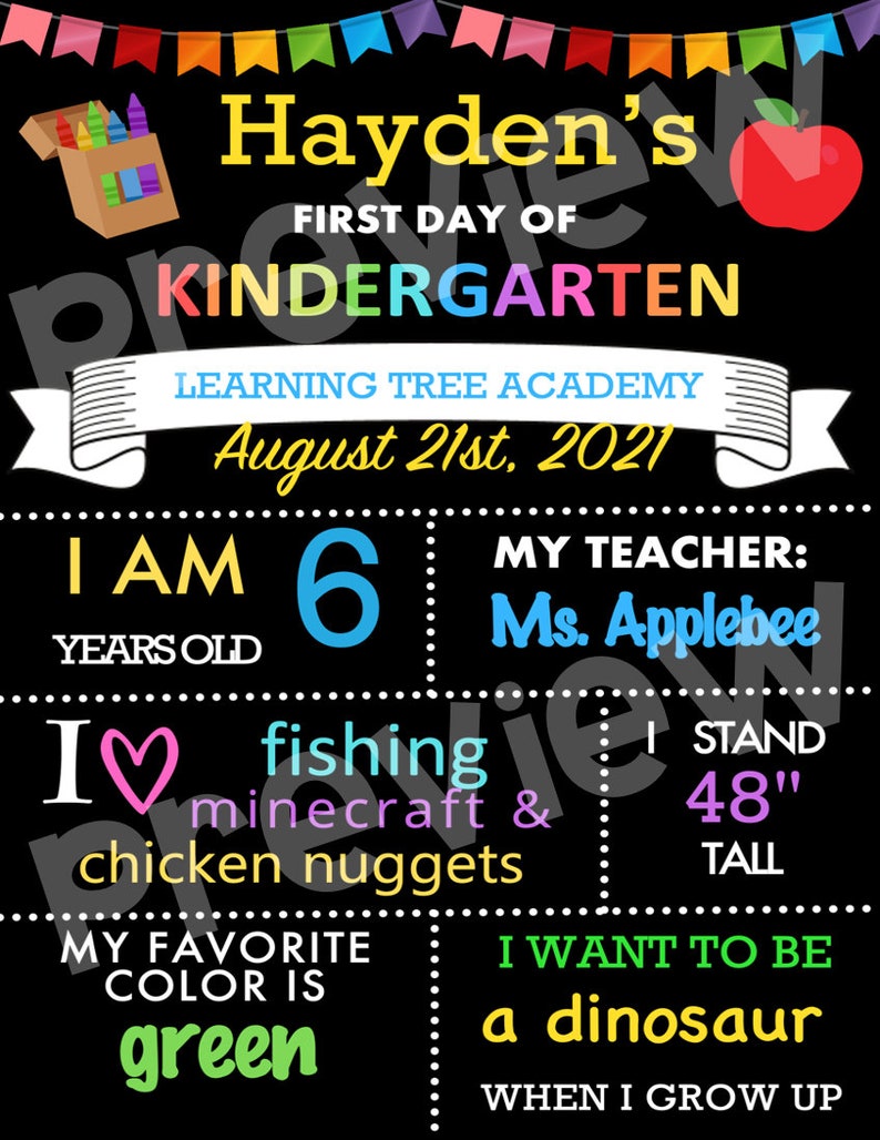 FULLY EDITABLE - First/last Day of School Sign | Printable Back to ...