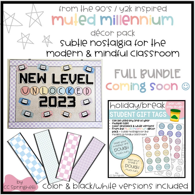 Video Game Bulletin Board Kit | New Year 2026 | A-Z Letters 0-9 Numbers ...