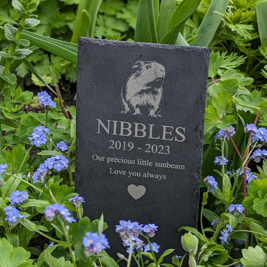 Personalised Guinea Pig Slate Memorial Plaque, Pet Memorial, Grave ...