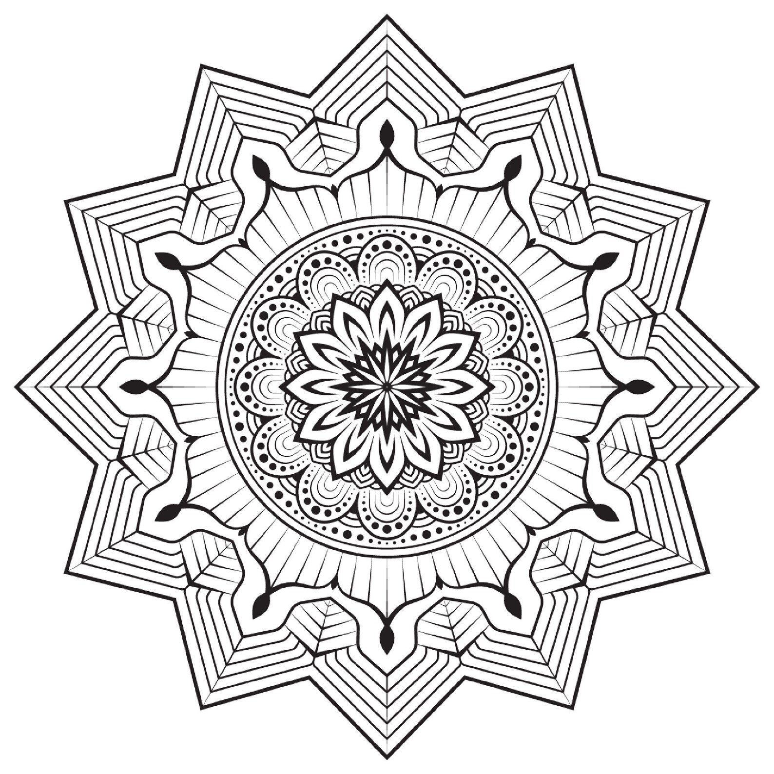 Star Abstract Mandala - 3 Pages - Etsy