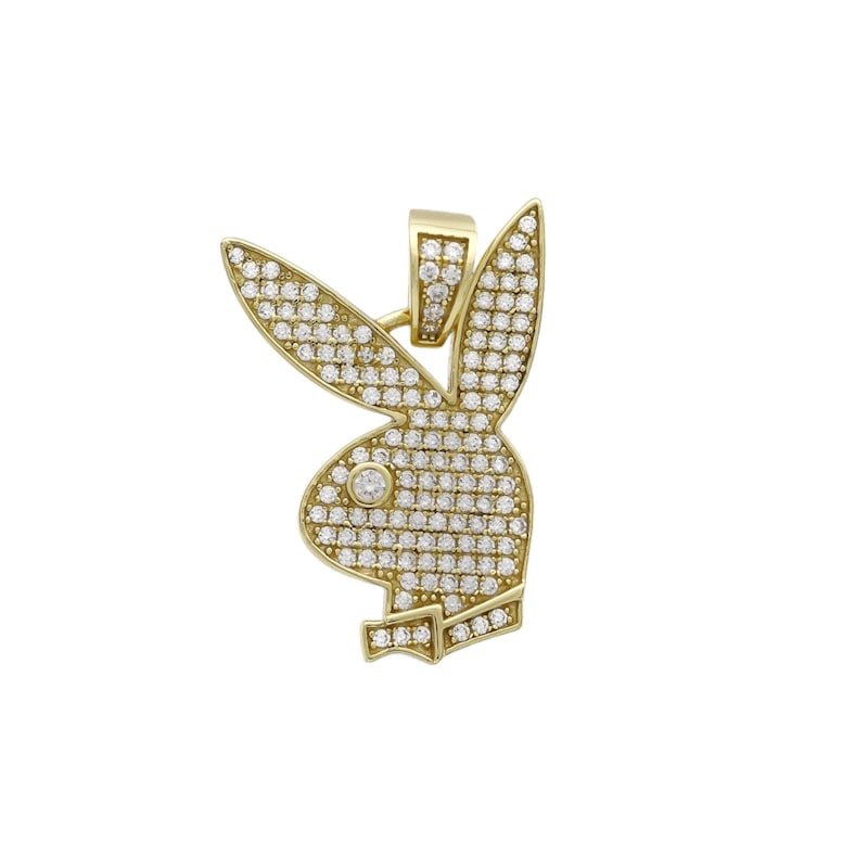 925 Playboy Bunny Pendant - Etsy