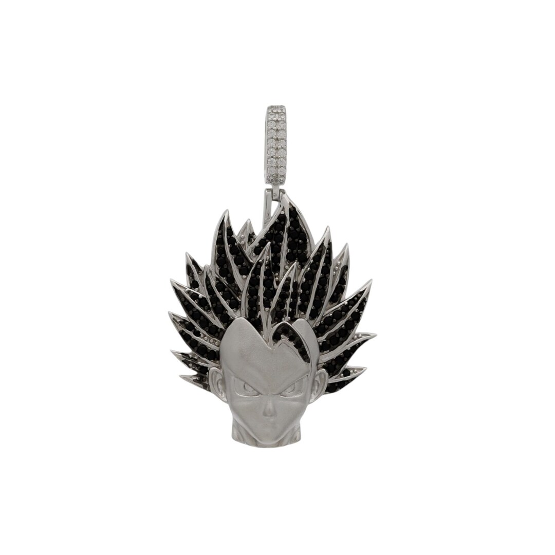 Solid Sterling Silver 925 Goku Dragon Ball Pendant Rhodium Plated - Etsy