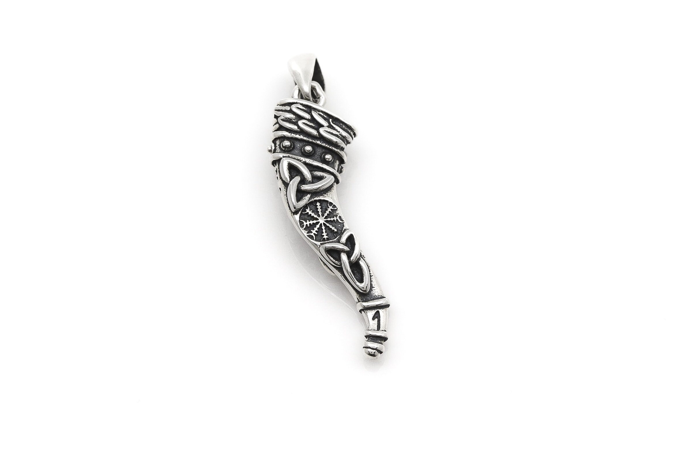 Italian Horn Cornicello Pendant Sterling Silver 925 Cornucopia Good ...
