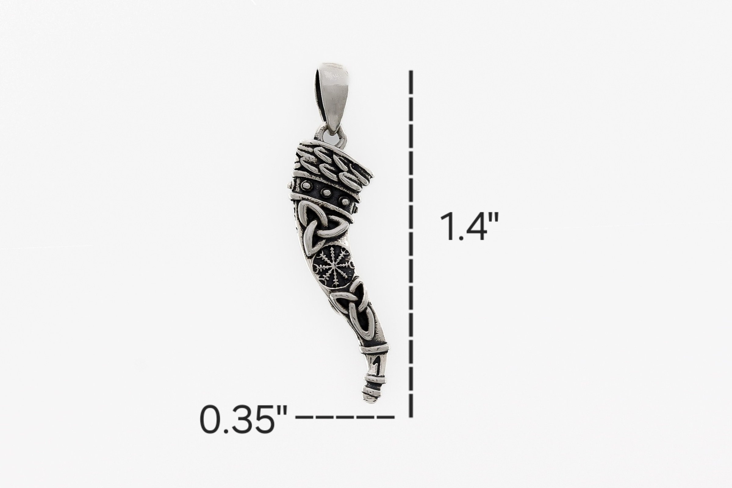 Italian Horn Cornicello Pendant Sterling Silver 925 Cornucopia Good ...