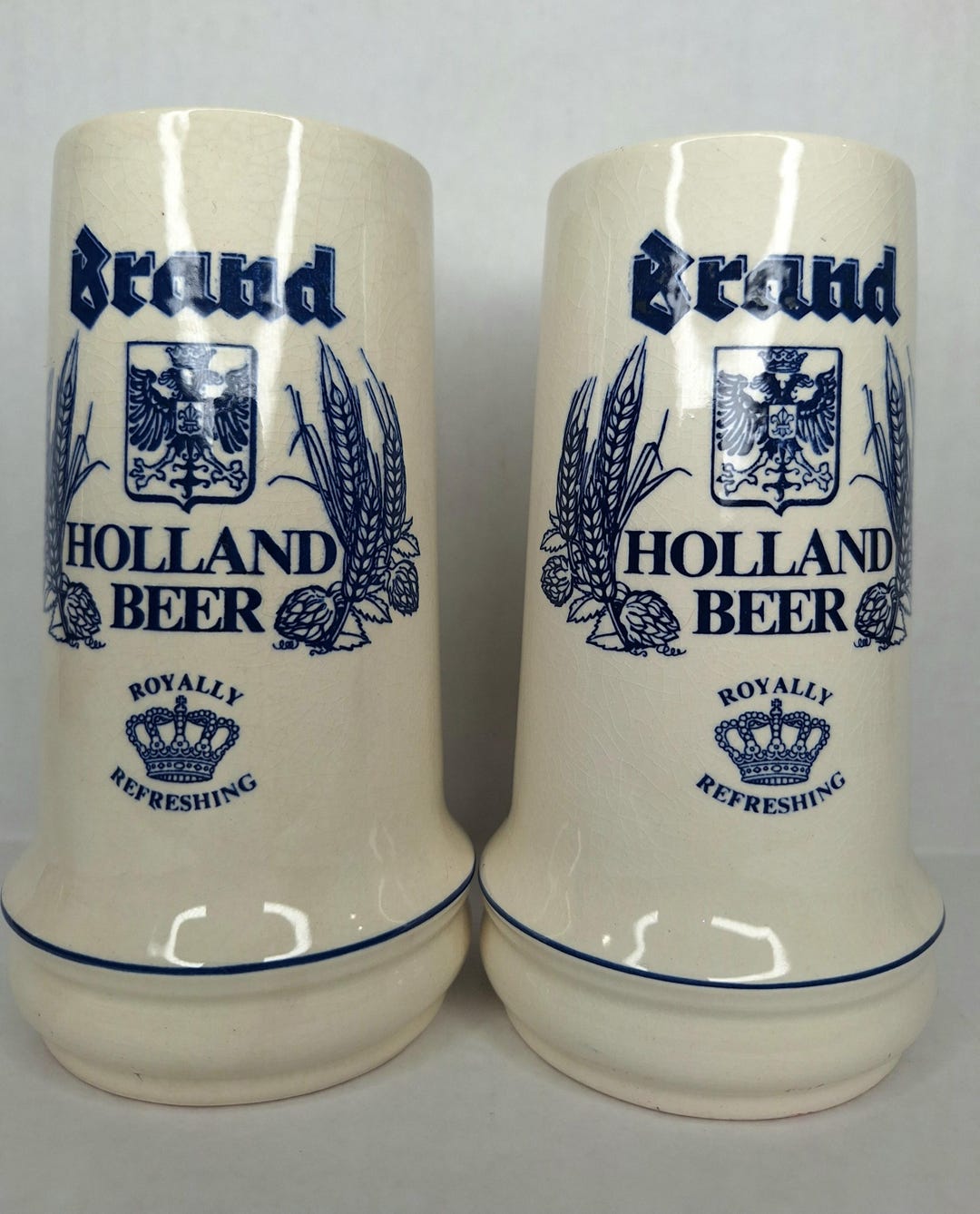 Vintage Brand Holland Beer Mugs - Set of Two (2) - Etsy