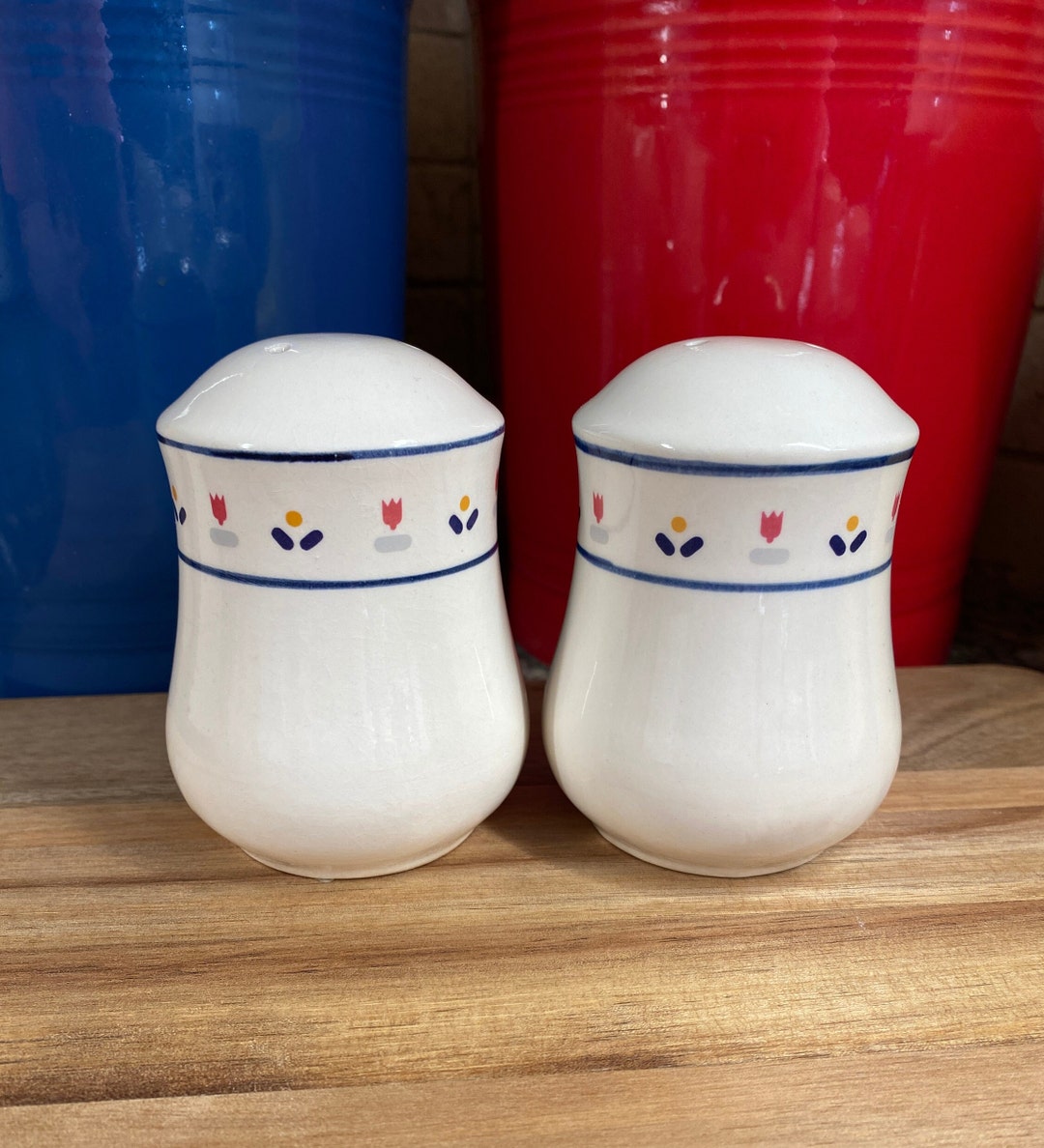 1980's Country Borders Salt and Pepper Shakers Jcpenney Farmhouse ...