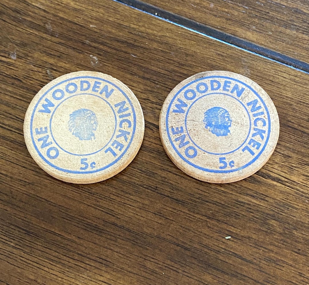Two Campaign Wooden Nickels - Bob Moates County Commissioner - Etsy