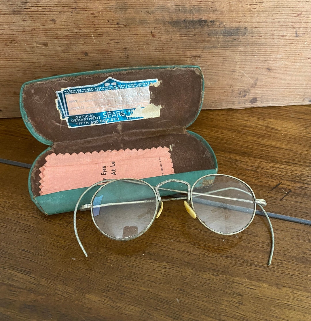 Wire Frame Eyeglasses - Sears 1940's Spectacles - Etsy