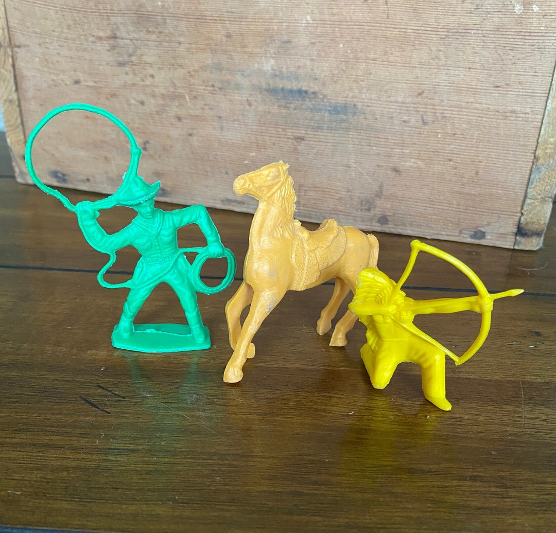 1970s Tim Mee Cowboy - Indian Chief - Horse - Etsy