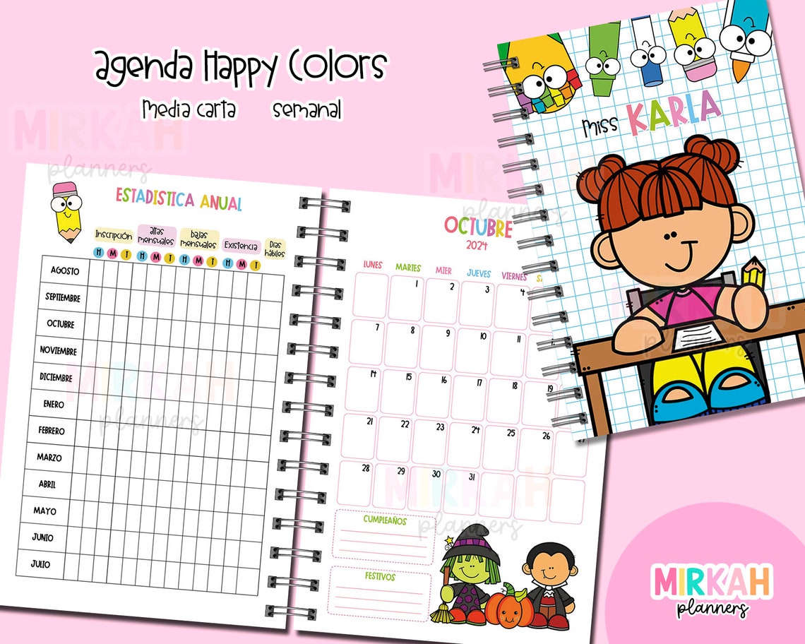 PRINTABLE TEACHING AGENDA 2024 2025 / Colorful Agenda Pdf, Teachers Day ...