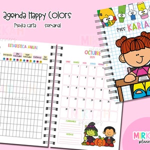 PRINTABLE TEACHING AGENDA 2024 2025 / Colorful Agenda Pdf, Teachers Day ...