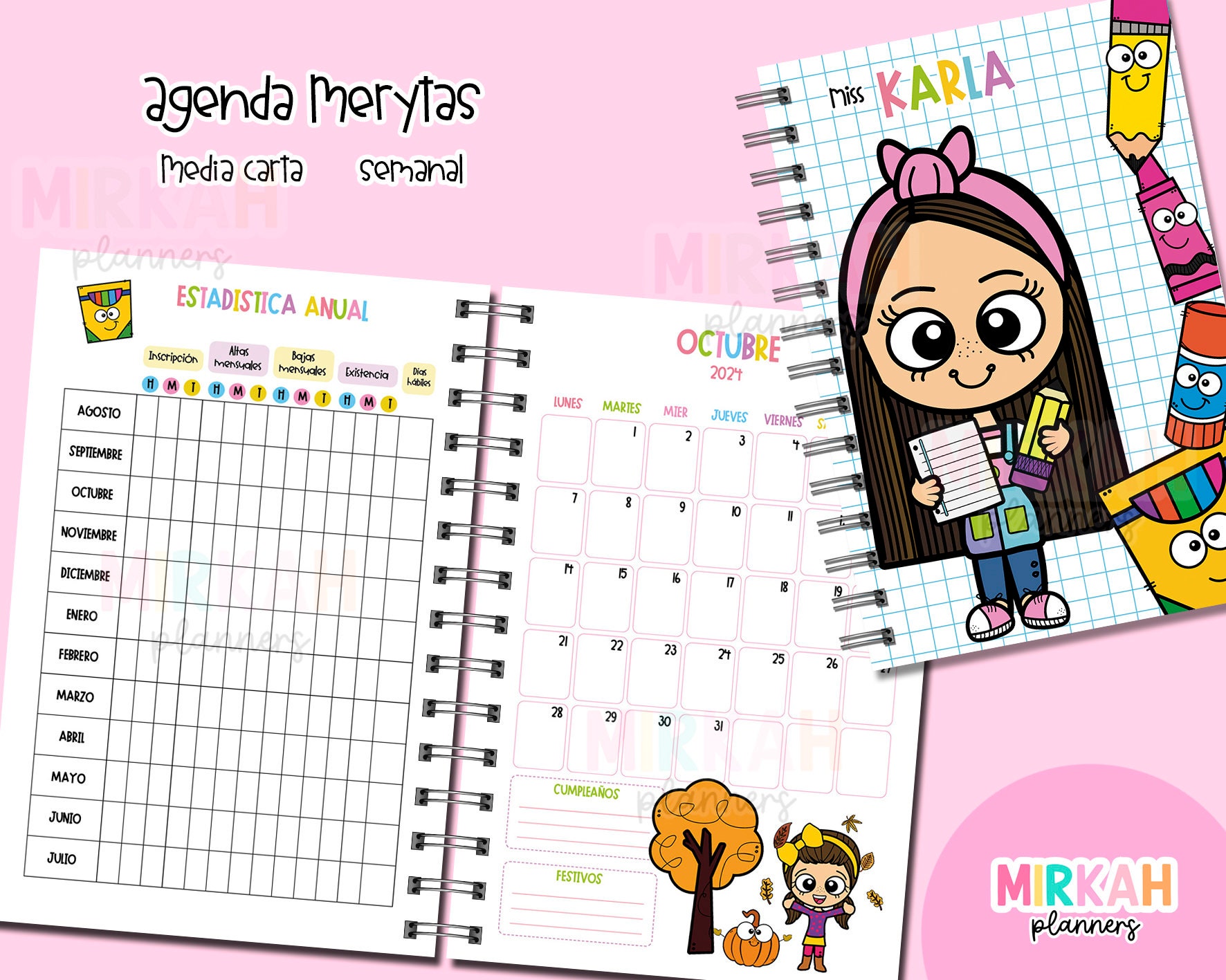 Agenda docente merytas 2024 2025 / agenda imprimible pdf, agenda ...